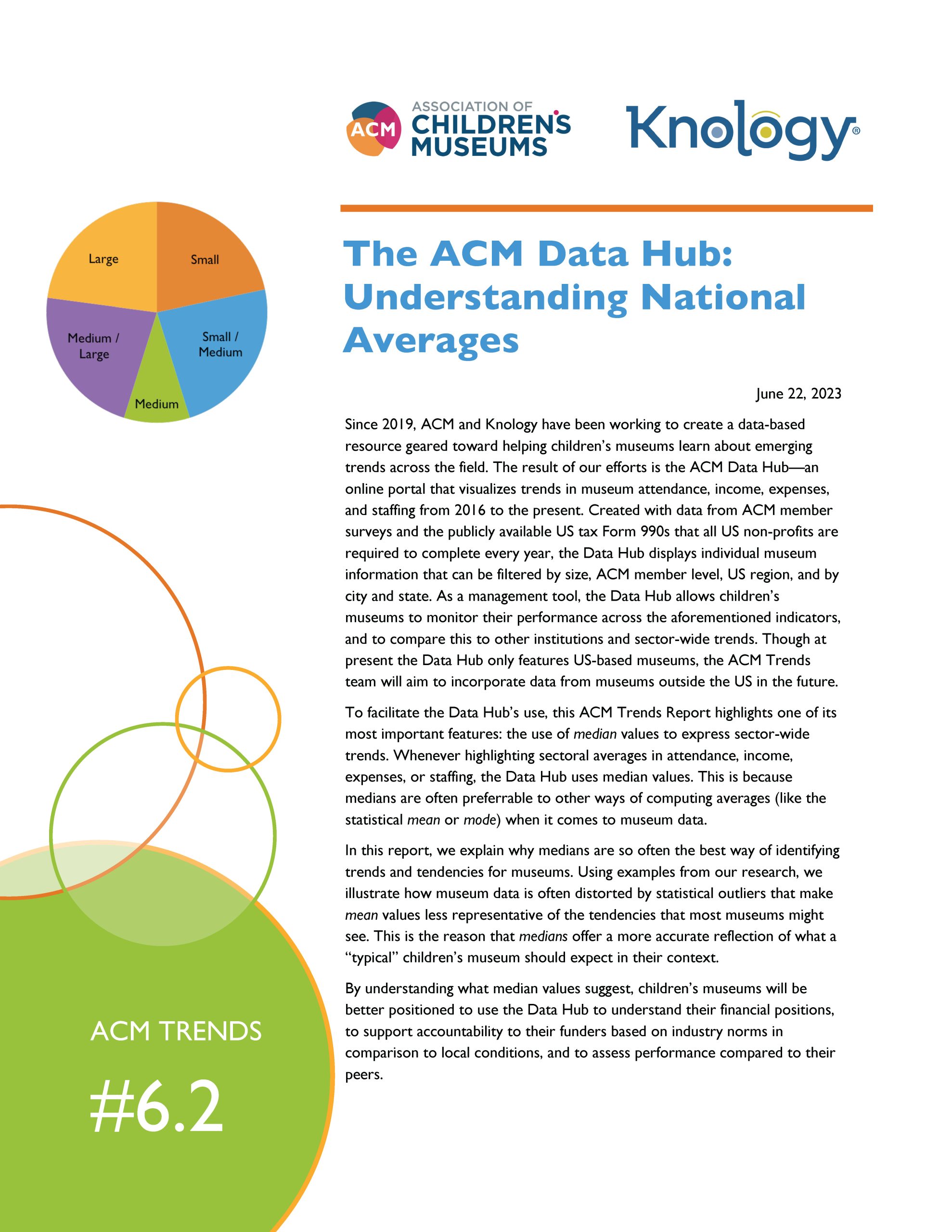 ACM Trends #6.2 The ACM Data Hub: Understanding National Averages ...